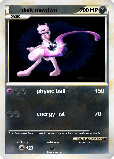 Pokémon dark mewtwo 155 155 - physic ball - My Pokemon Card