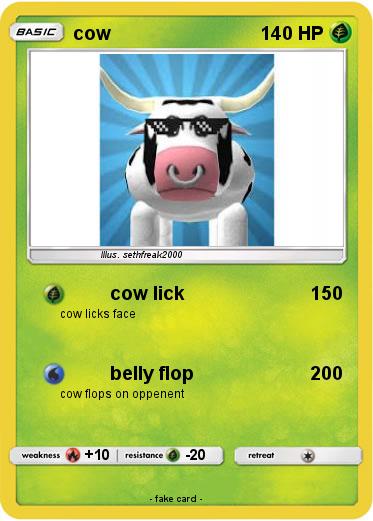 Pokémon cow 608 608 - cow lick - My Pokemon Card