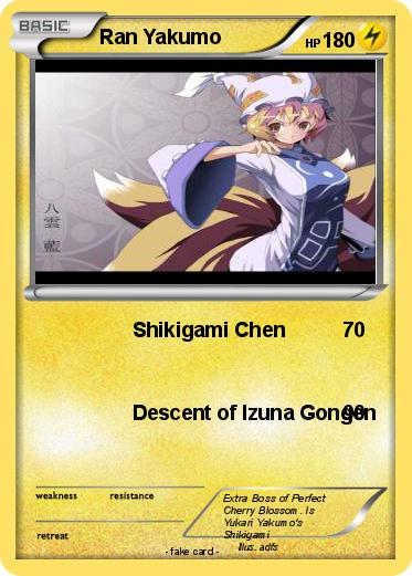 Pokémon Ran Yakumo - Shikigami Chen - My Pokemon Card