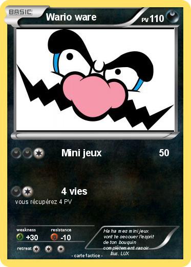 Pokémon Wario ware 4 4 - Mini jeux - Ma carte Pokémon