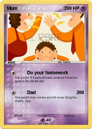 Pokémon Mum 108 108 - Do your homework - My Pokemon Card