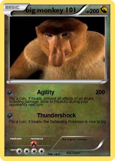 Pokémon big monkey 101 101 - Agility - My Pokemon Card