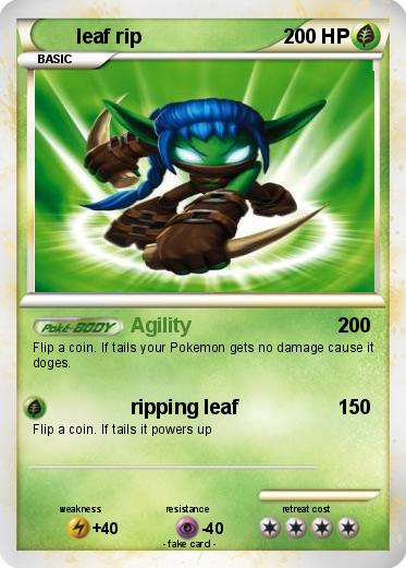 Pokémon leaf rip - Agility - My Pokemon Card