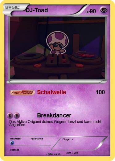 Pokémon DJ Toad 1 1 - Schalwelle - My Pokemon Card