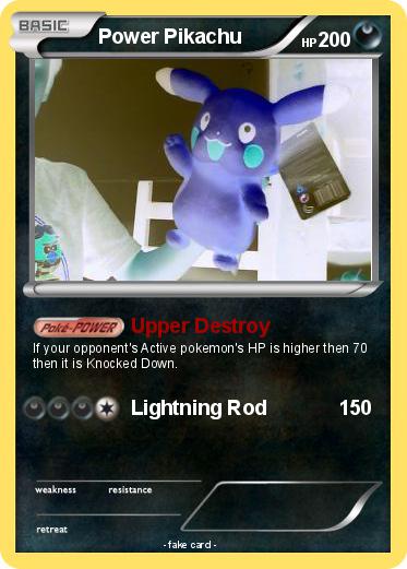 Pokémon Power Pikachu 4 4 - Upper Destroy - My Pokemon Card