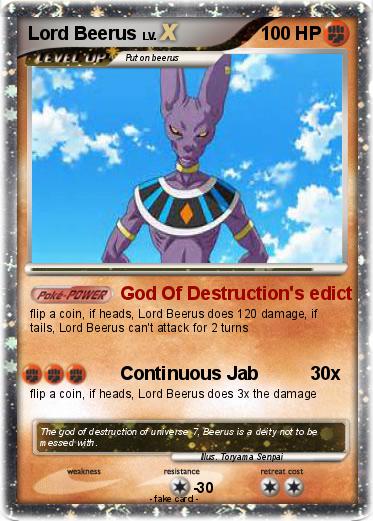 Pokémon Lord Beerus 5 5 - God Of Destruction's edict - My Pokemon Card