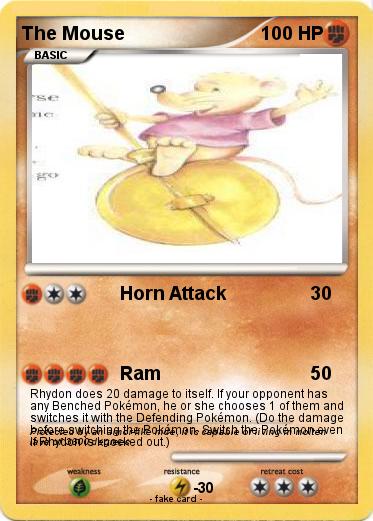 Pokémon The Mouse 6 6 - Horn Attack - My Pokemon Card