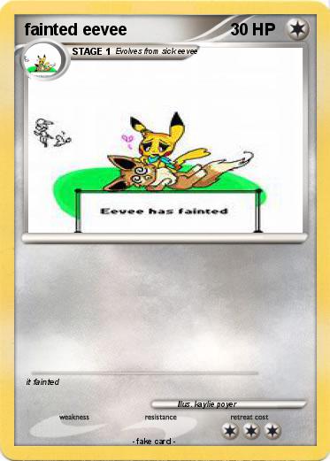 Pokémon fainted eevee - My Pokemon Card