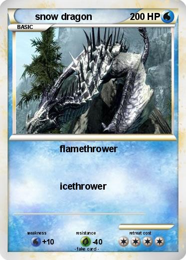 Pokémon snow dragon 2 2 - flamethrower - My Pokemon Card