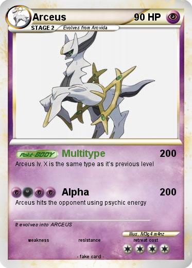 Pokémon Arceus 11101 11101 - Multitype - My Pokemon Card