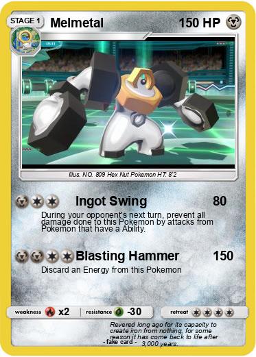 Pokémon Melmetal 124 124 - Ingot Swing - My Pokemon Card