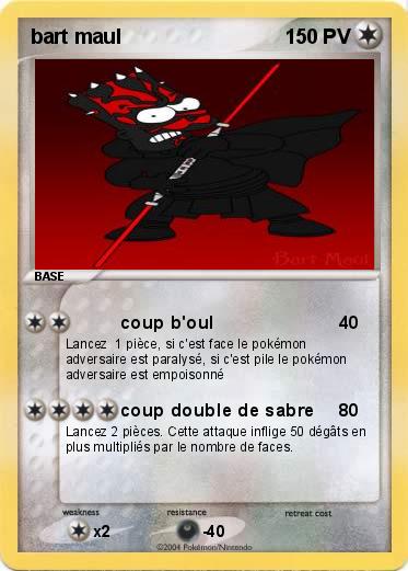 Pokémon bart maul - coup b'oul - Ma carte Pokémon