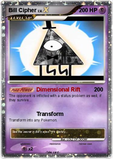 Pokémon Bill Cipher 59 59 - Dimensional Rift - My Pokemon Card