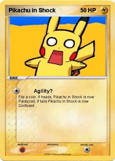 Pokémon Pikachu in Shock - Agility? - My Pokemon Card