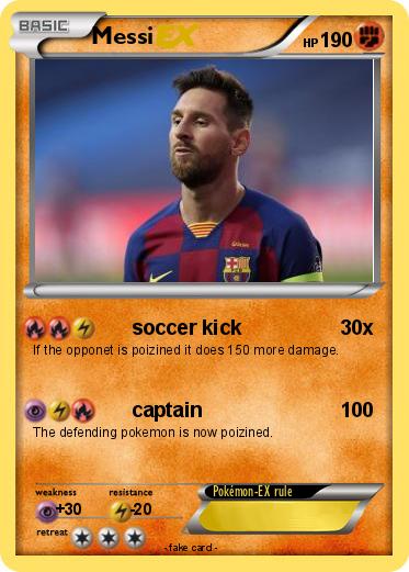 Pokémon Messi 1934 1934 - soccer kick - My Pokemon Card