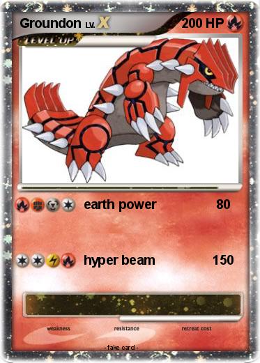Pokémon Groundon 100 100 - earth power - My Pokemon Card