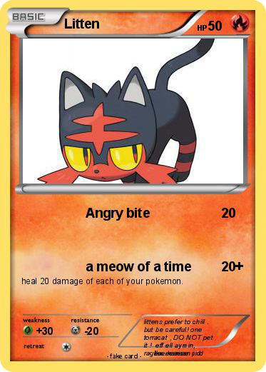 Pokémon Litten 169 169 - Angry bite - My Pokemon Card