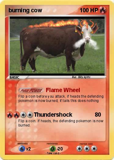 Pokémon burning cow 1 1 - Flame Wheel - My Pokemon Card