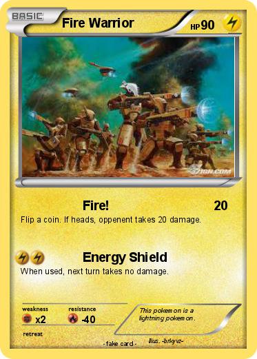 Pokémon Fire Warrior 11 11 - Fire! - My Pokemon Card
