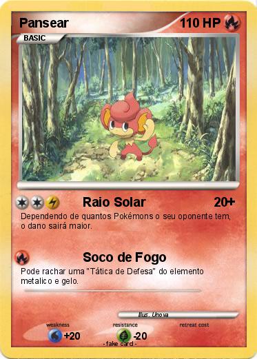 Pokémon Pansear 94 94 - Raio Solar - My Pokemon Card