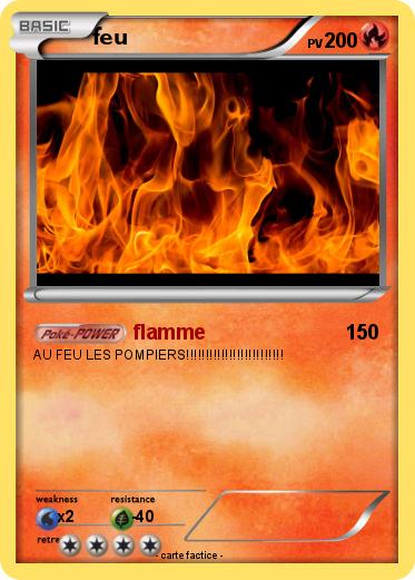 Pokémon feu 341 341 - flamme - Ma carte Pokémon
