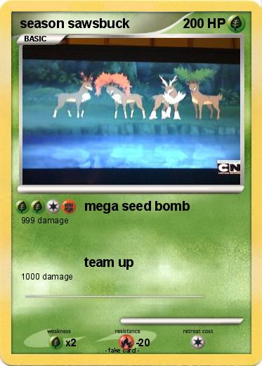 Pokémon season sawsbuck 1 1 - mega seed bomb - My Pokemon Card