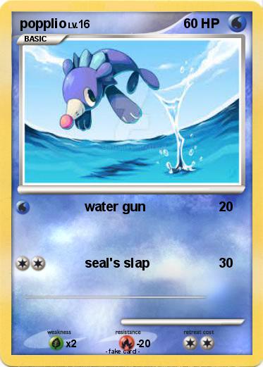 Pokémon popplio 73 73 - water gun - My Pokemon Card