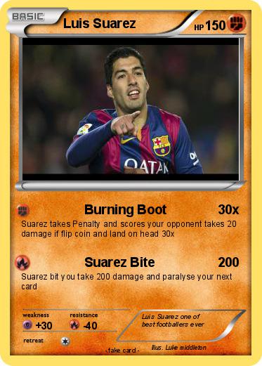 Pokémon Luis Suarez 86 86 - Burning Boot - My Pokemon Card