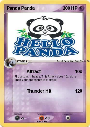 Pokémon Panda Panda 3 3 - Attract - My Pokemon Card