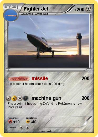 Pokémon Fighter Jet 16 16 - missile - My Pokemon Card