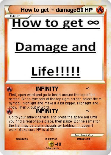 Pokémon How to get damage - INFINITY ∞ - My Pokemon Card