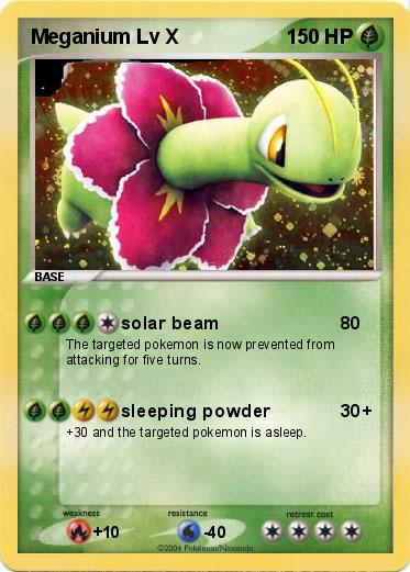 Pokémon Meganium Lv X 1 1 - solar beam - My Pokemon Card