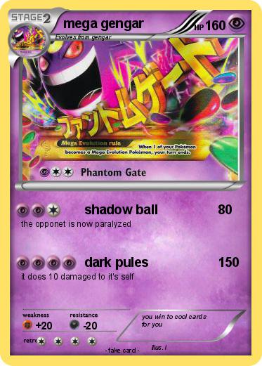 Pokémon mega gengar 105 105 - shadow ball - My Pokemon Card