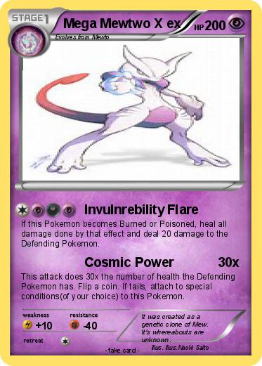 Pokémon Mega Mewtwo X ex 9 9 - Invulnrebility Flare - My Pokemon Card