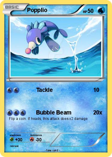 Pokémon Popplio 111 111 - Tackle - My Pokemon Card