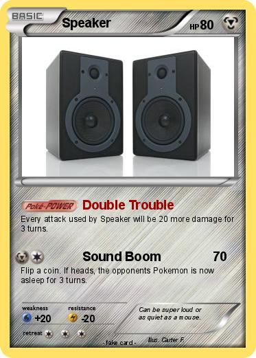 Pokémon Speaker 5 5 - Double Trouble - My Pokemon Card