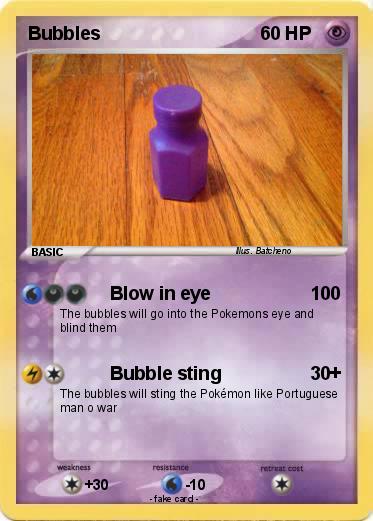 Pokémon Bubbles 243 243 - Blow in eye - My Pokemon Card