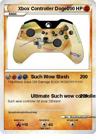 Pokémon Xbox Controller Doge - Such Wow Slash - My Pokemon Card