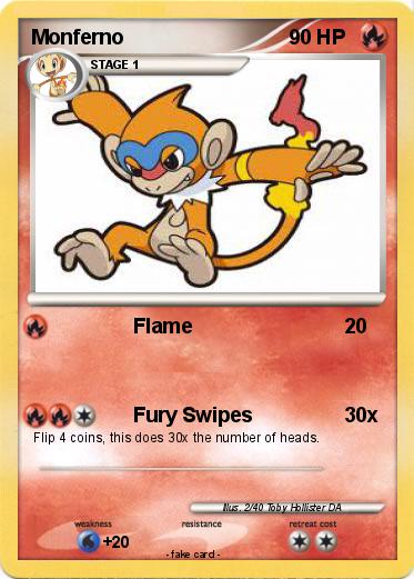Pokémon Monferno 188 188 - Flame - My Pokemon Card