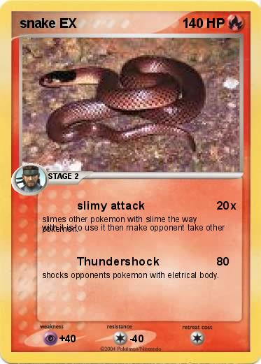 Pokémon snake EX - slimy attack - My Pokemon Card