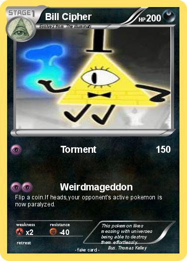 Pokémon Bill Cipher 297 297 - Torment - My Pokemon Card