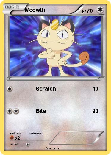 Pokémon Meowth 347 347 - Scratch - My Pokemon Card