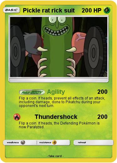 Pokémon Pickle rat rick suit - Agility - My Pokemon Card