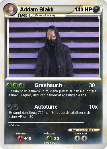 Pokémon Addam Blakk - Grashauch - My Pokemon Card