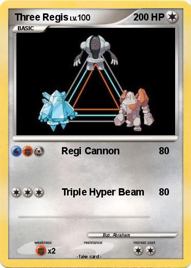 Pokémon Three Regis - Regi Cannon - My Pokemon Card