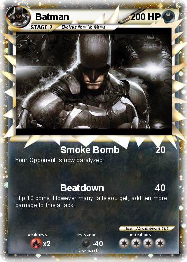 Pokémon Batman 2128 2128 - Smoke Bomb - My Pokemon Card