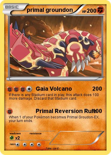 Pokémon primal groundon 31 31 - Gaia Volcano - My Pokemon Card
