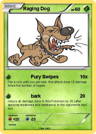 Pokémon Raging Dog - Fury Swipes - My Pokemon Card