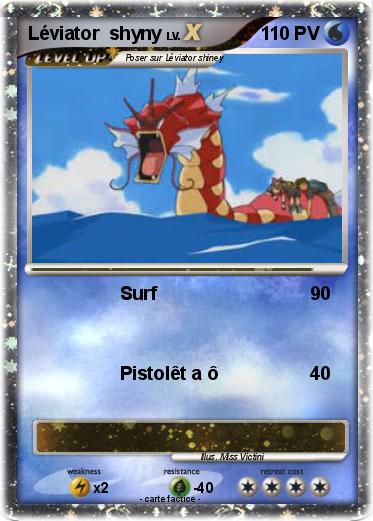 Pokémon Leviator shyny - Surf - Ma carte Pokémon