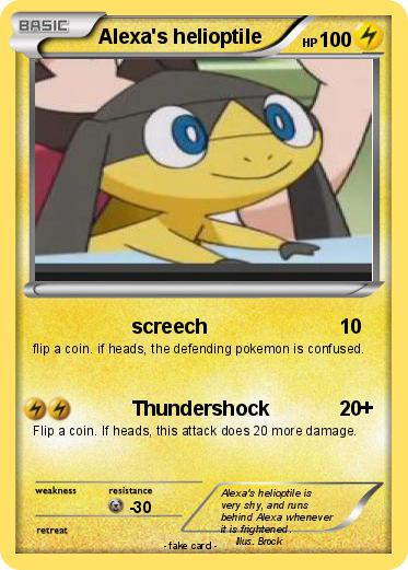 Pokémon Alexa s helioptile 1 1 - screech - My Pokemon Card